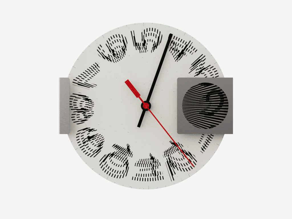 Station Design Featured in Core77 for Their Moiré Clock | CMU School of ...